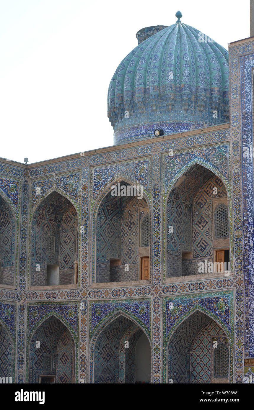 The Registan complex in Samarkand, Uzbekistan, an impressive example of ...