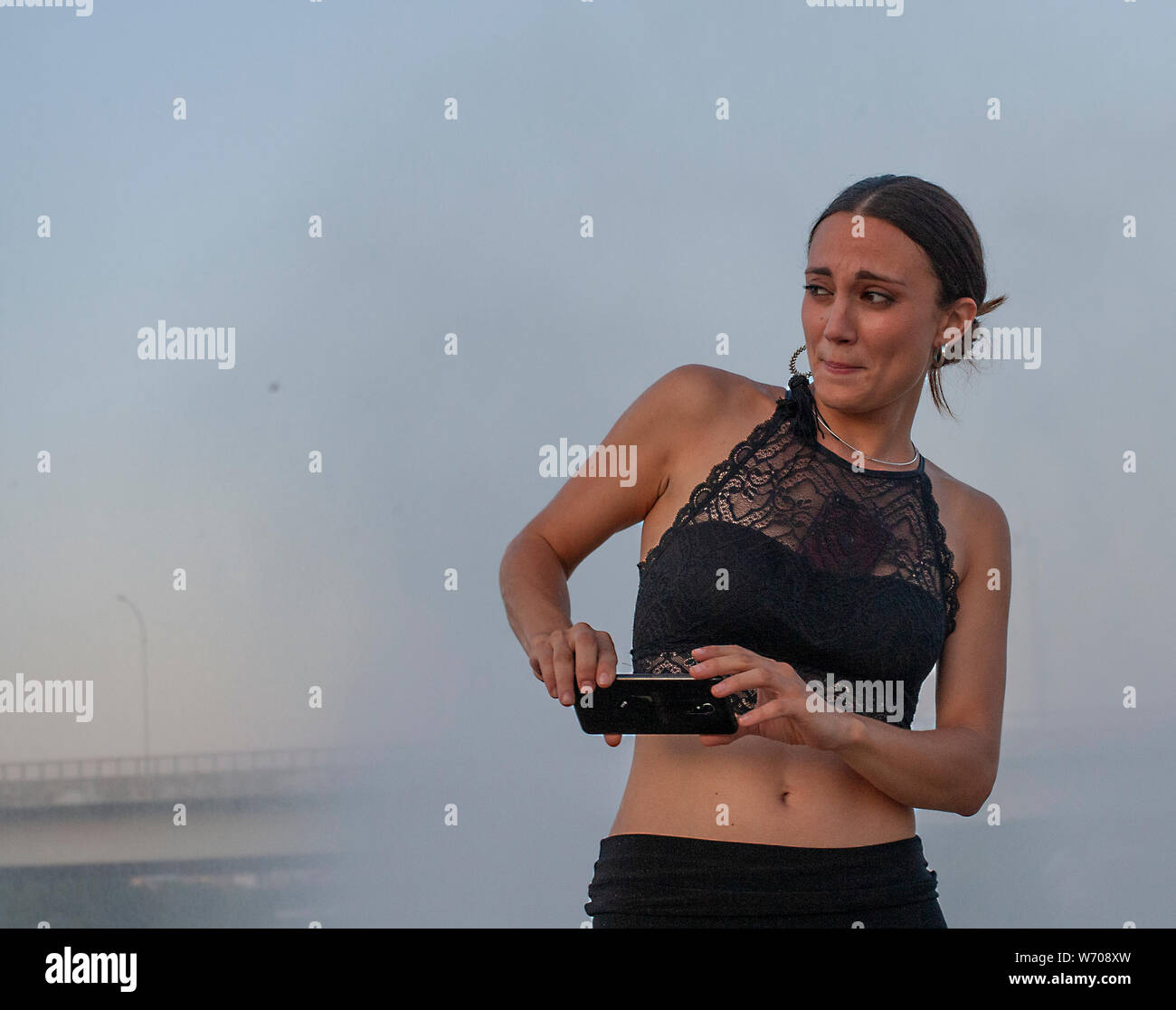 Virginia Raggi inaugurates the Tiberis beach Stock Photo - Alamy