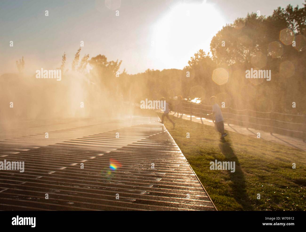 Virginia Raggi inaugurates the Tiberis beach Stock Photo - Alamy