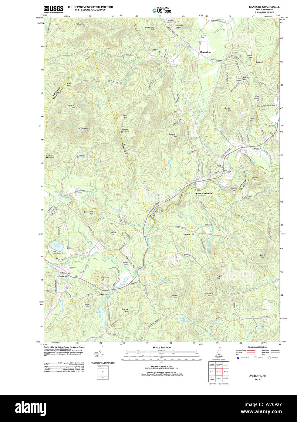 Danbury map hi-res stock photography and images - Alamy