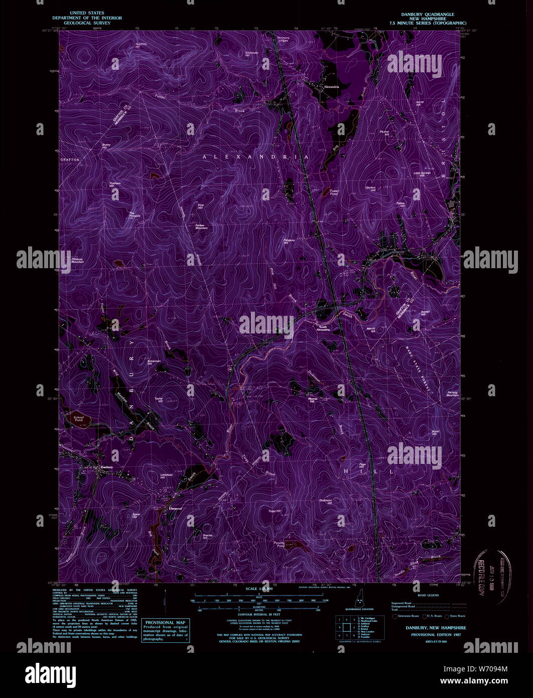 Danbury new hampshire map hi-res stock photography and images - Alamy