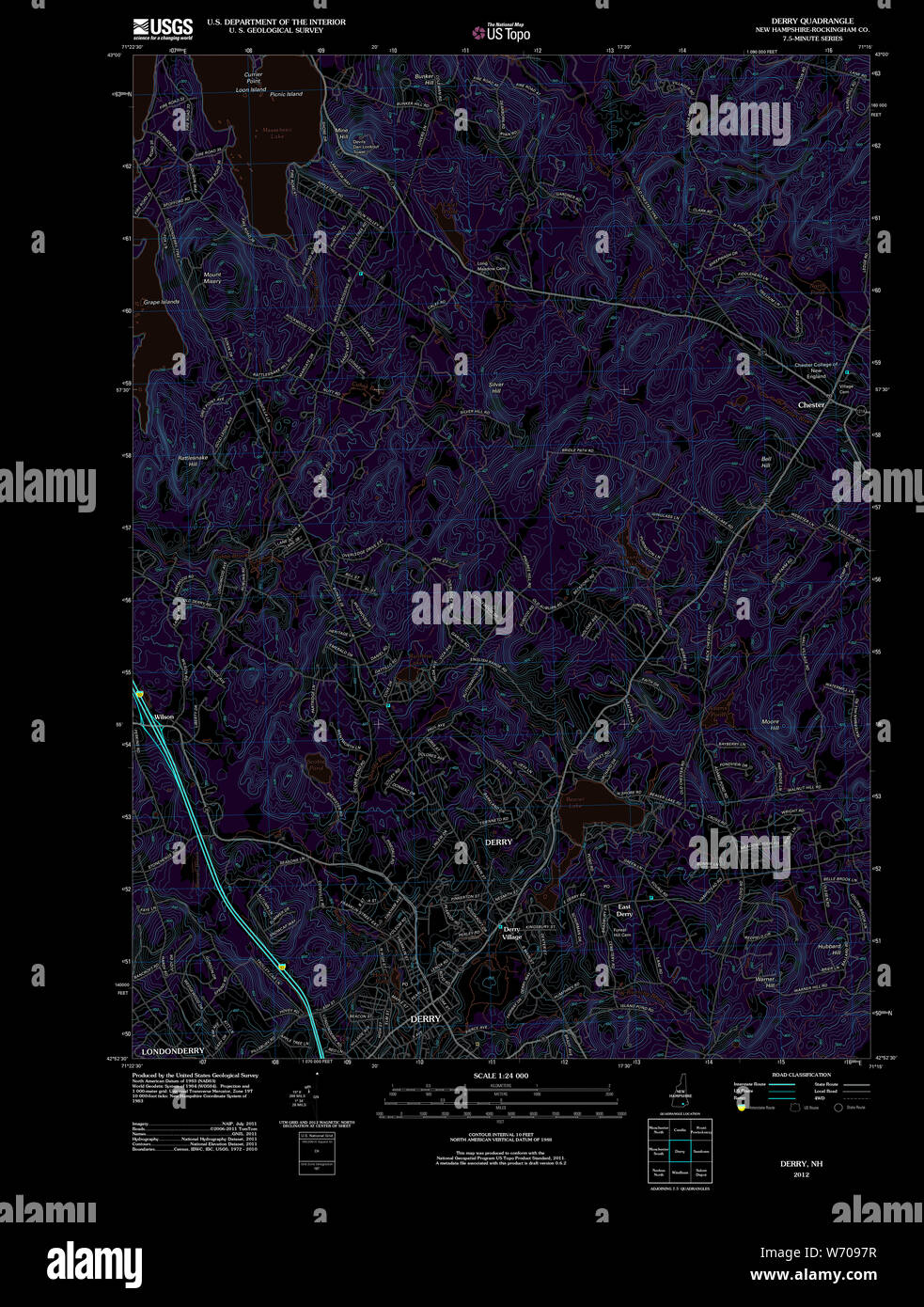 Derry new hampshire map hi-res stock photography and images - Alamy