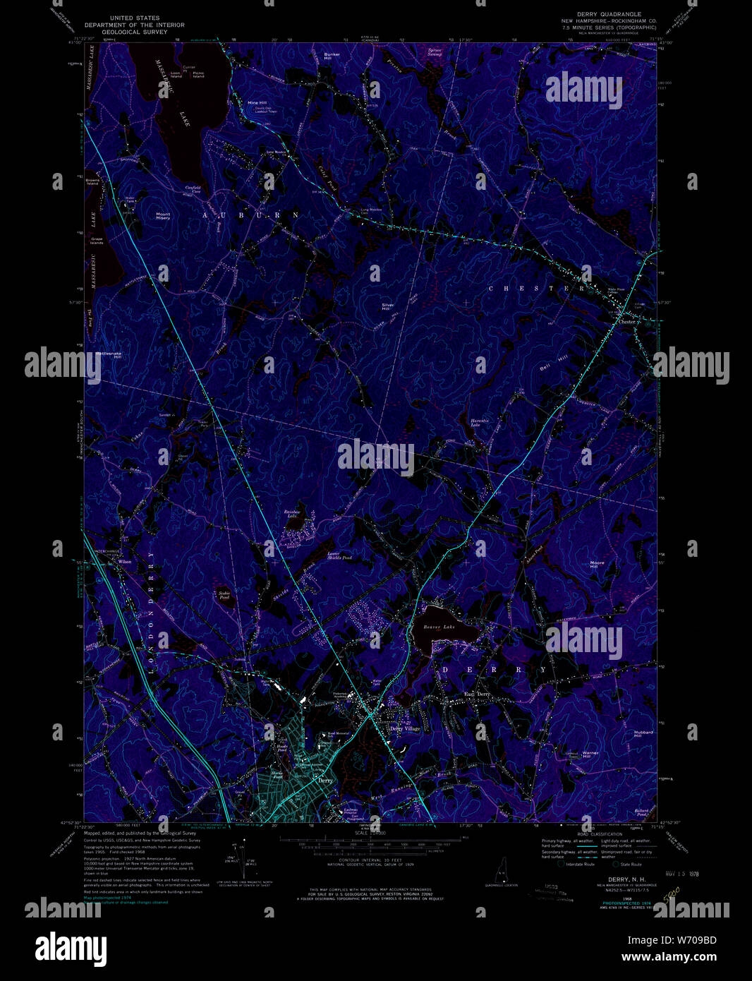 Map of derry new hampshire hi-res stock photography and images - Alamy