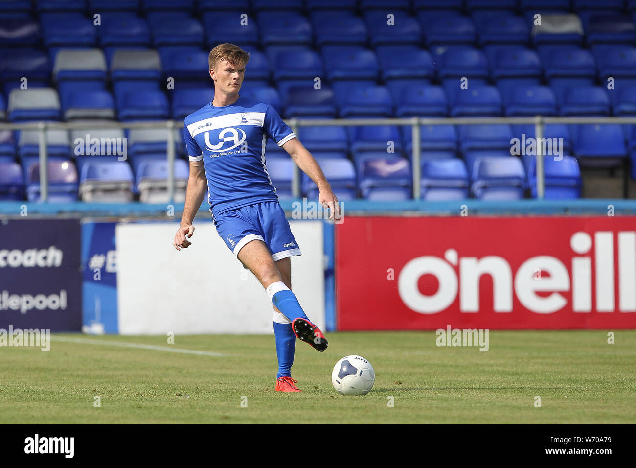 HARTLEPOOL, ENGLAND 3rd August Fraser Kerr of Hartlepool United during ...