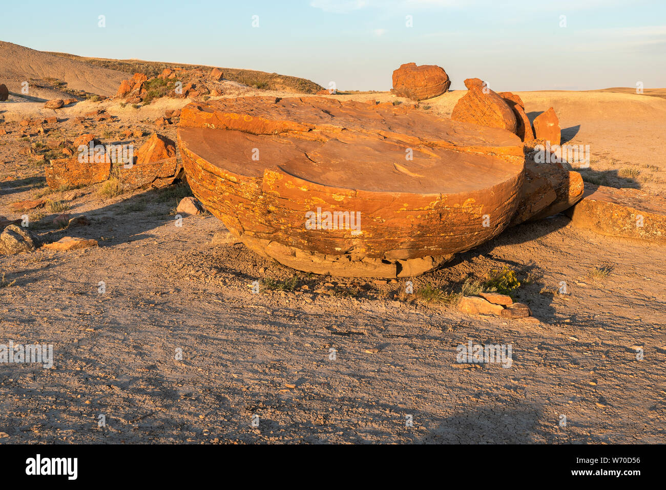 Red Rock Coulee near the Towns of Orion and Seven Persons, Alberta ...