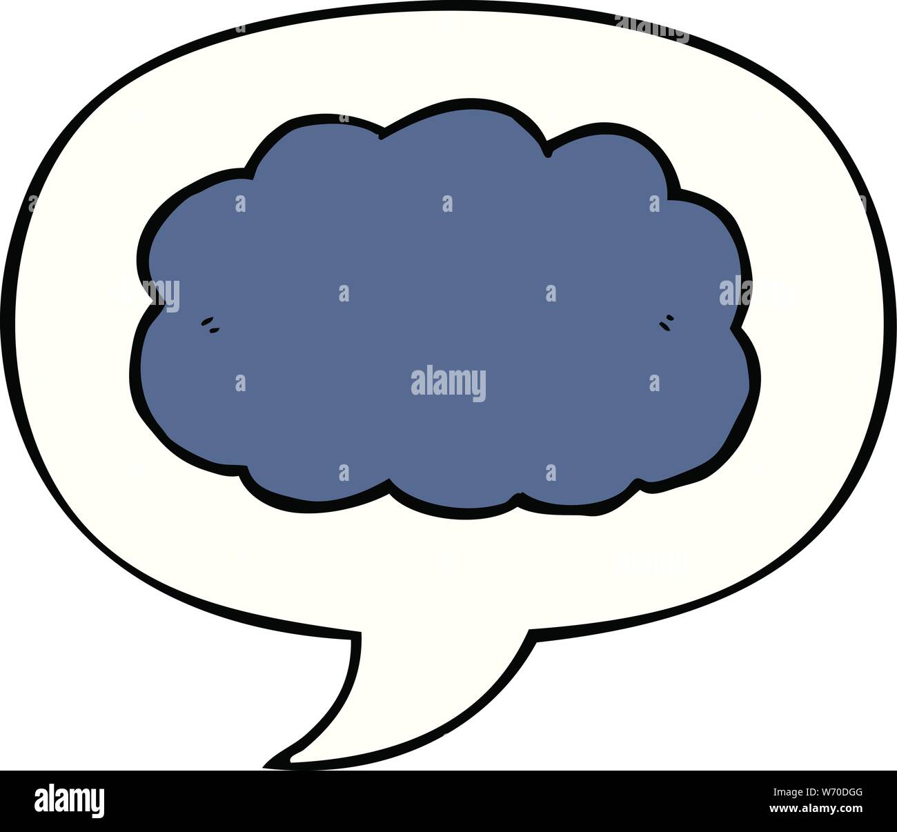 cartoon cloud with speech bubble Stock Vector Image & Art - Alamy