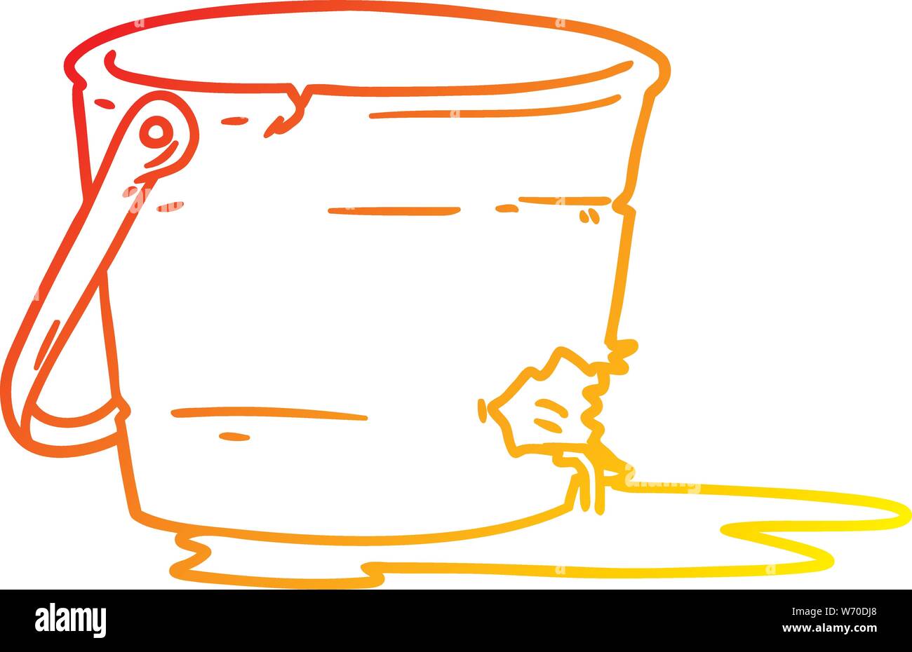 Broken bucket Stock Vector Images - Alamy
