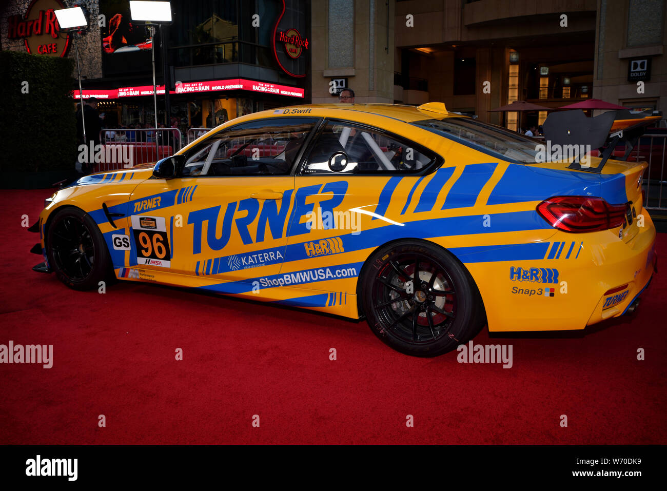 HOLLYWOOD, CA - AUGUST 01: Race Car on display for the Premiere Of 20th ...