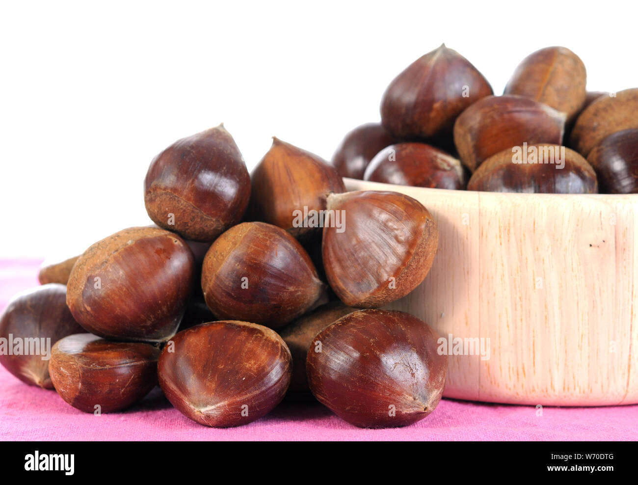 Chestnut in wooden bowl hi-res stock photography and images - Alamy