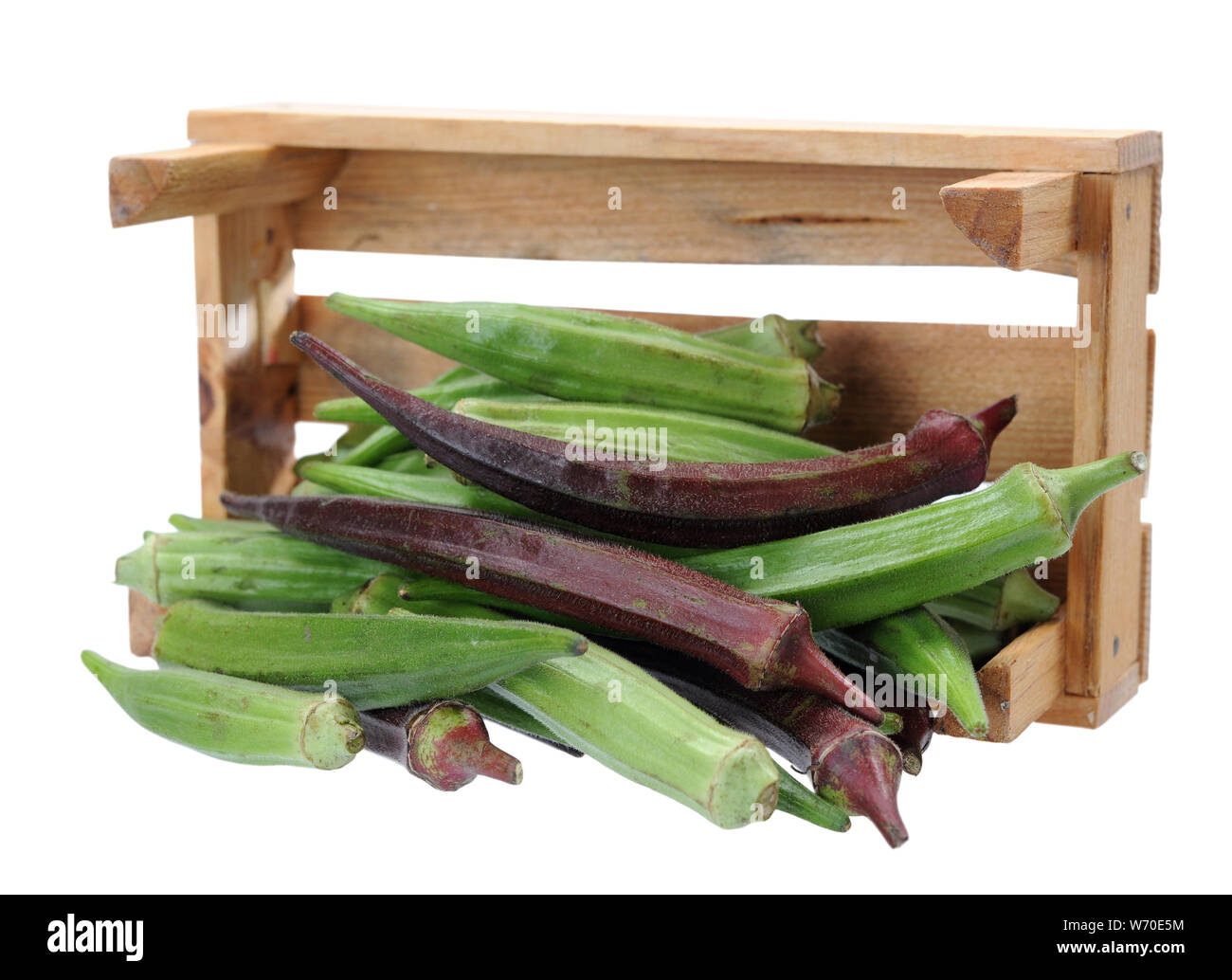 Long white okra hi-res stock photography and images - Alamy