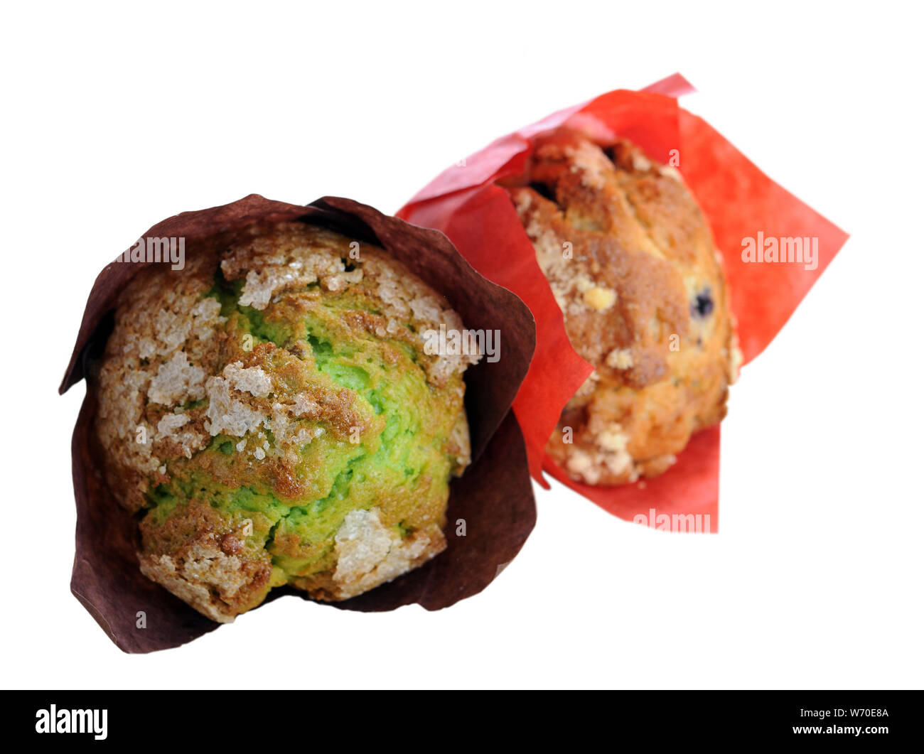 two muffins isolated on white Stock Photo - Alamy