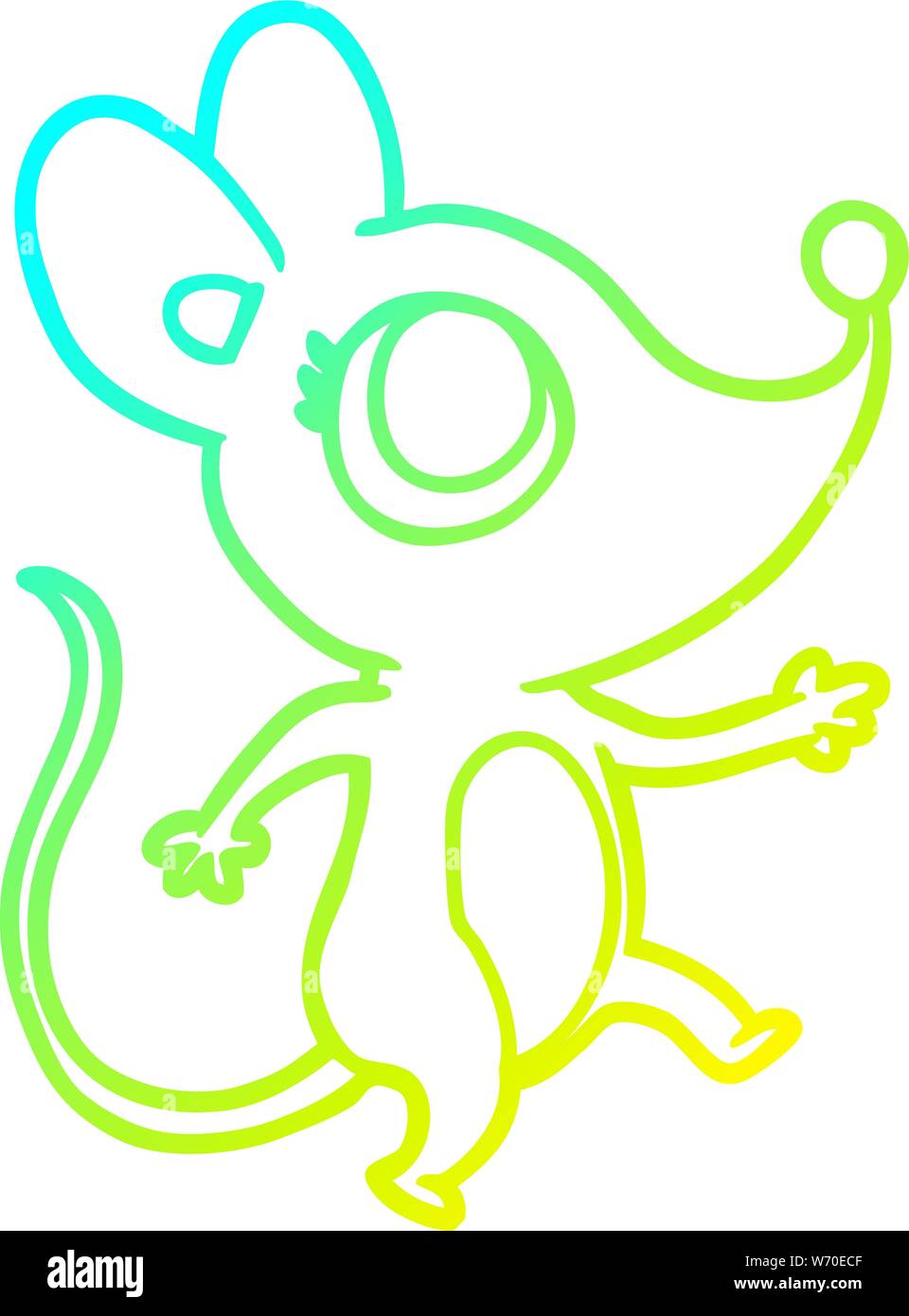 cold gradient line drawing of a cute mouse Stock Vector Image & Art - Alamy