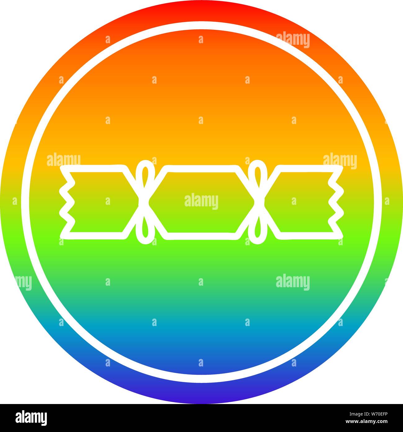 christmas cracker circular icon with rainbow gradient finish Stock ...