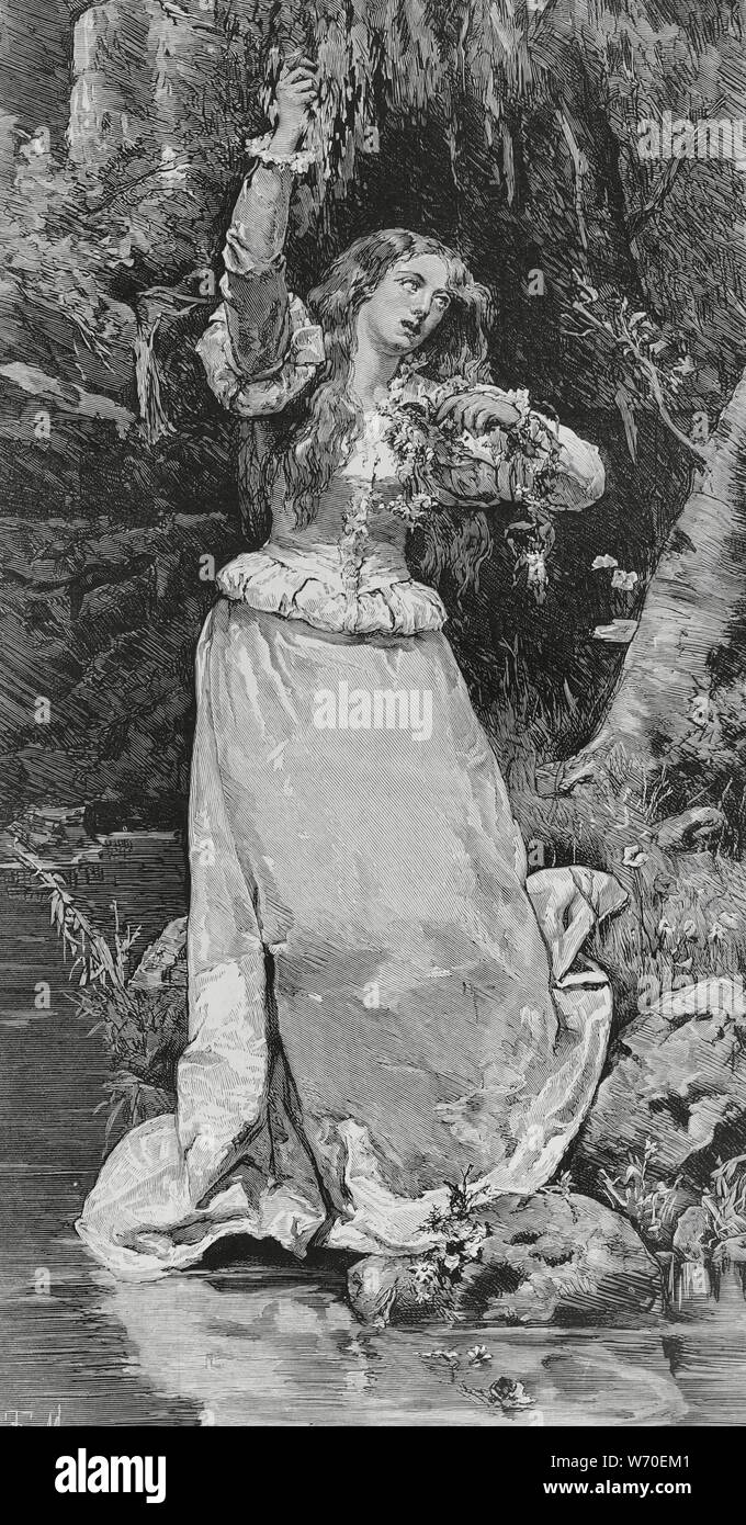 "Ofelia". Personaje ficticio de la obra teatral de Hamlet de William ...