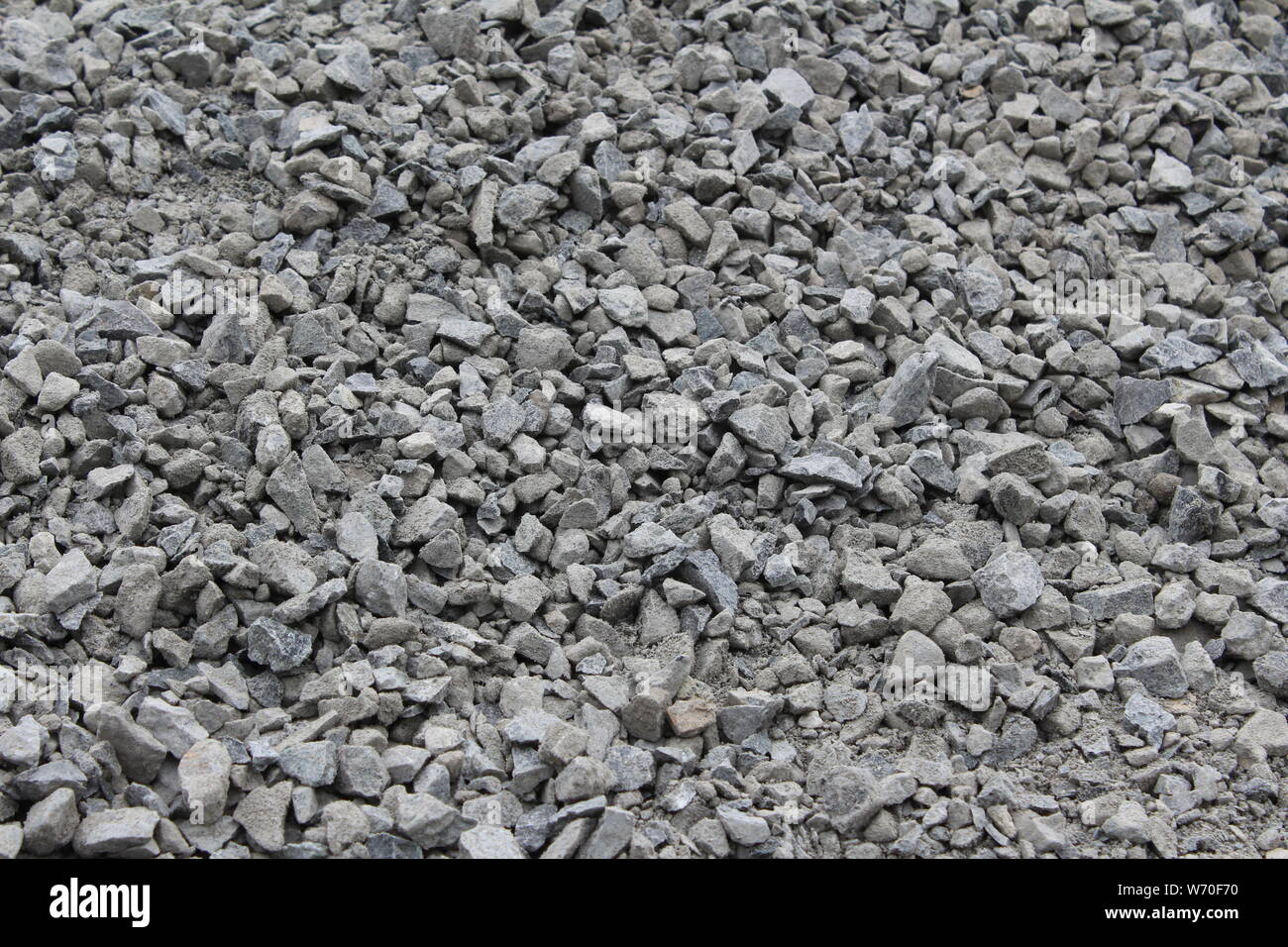 loose crushed rock aggregate gravel (horizontal Stock Photo - Alamy