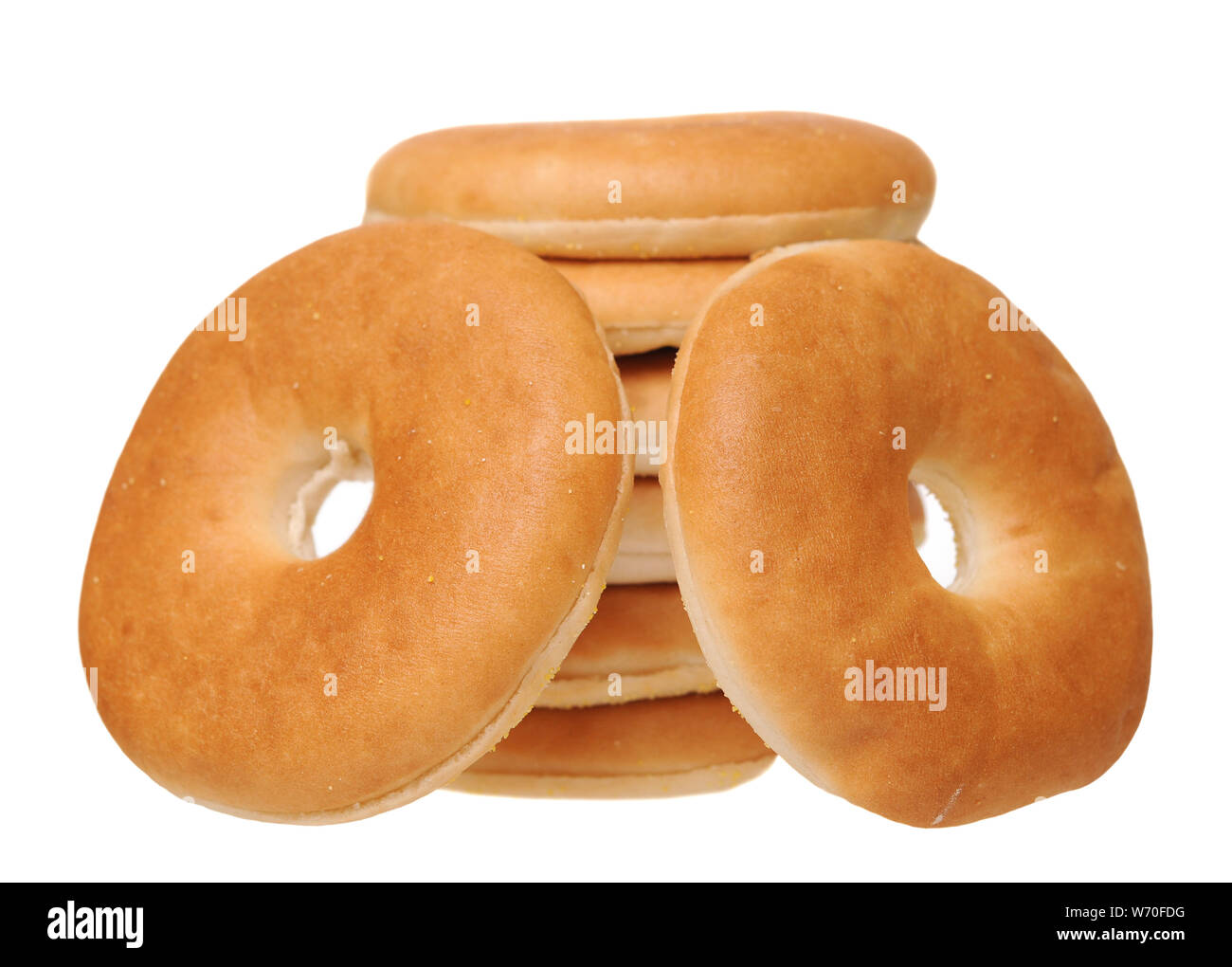 slim bagels isolated on white Stock Photo - Alamy
