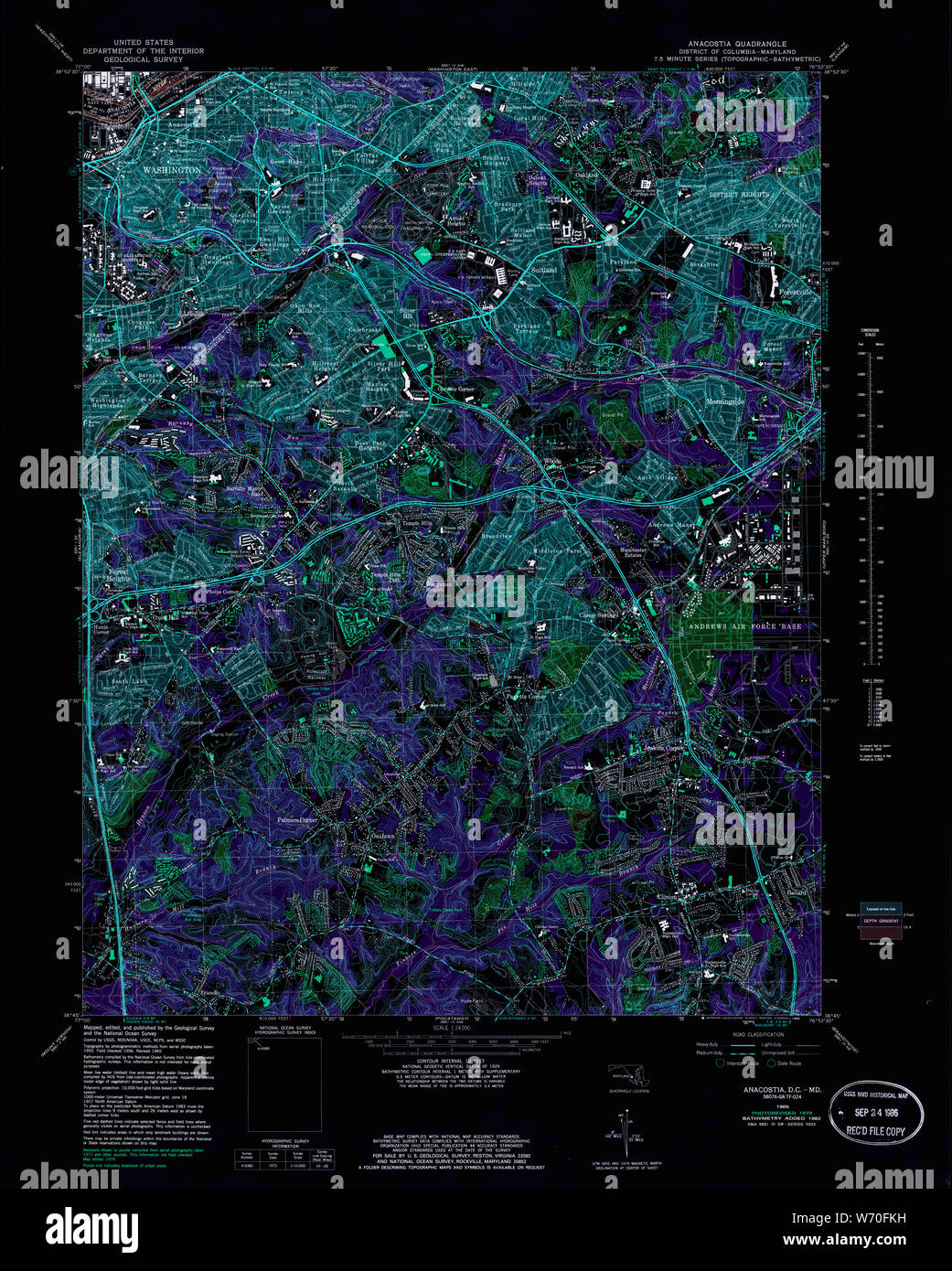 USGS Topo Map District of Columbia DC Anacostia 255891 1965 24000 ...