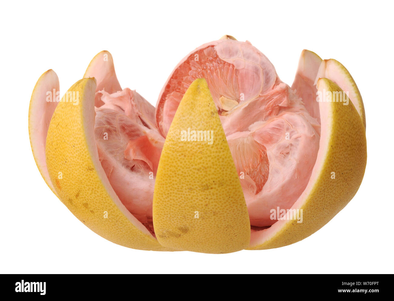 peeled pomelo isolated on white background Stock Photo - Alamy