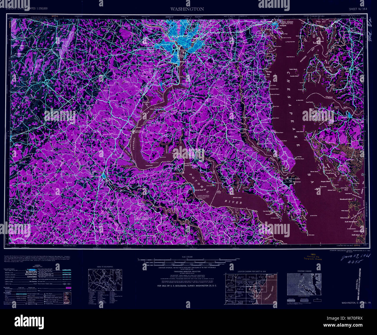 District of columbia historical map hi-res stock photography and images ...
