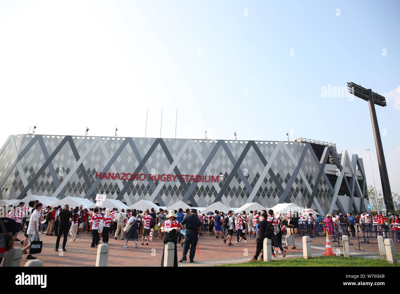 Hanazono Rugby Stadium, Osaka, Japan. 3rd Aug, 2019. General view of ...