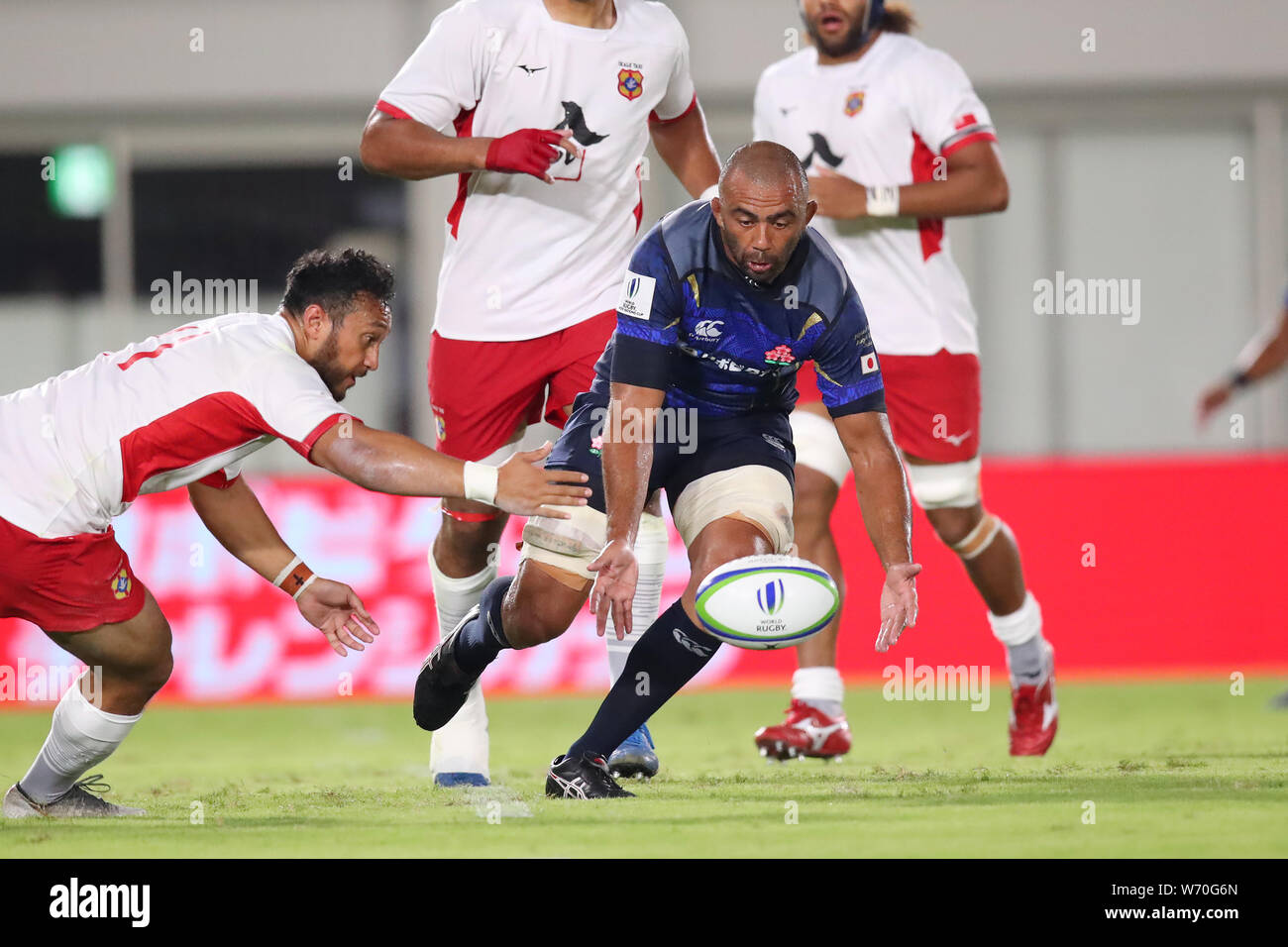Hanazono Rugby Stadium, Osaka, Japan. 3rd Aug, 2019. Michael Leitch ...