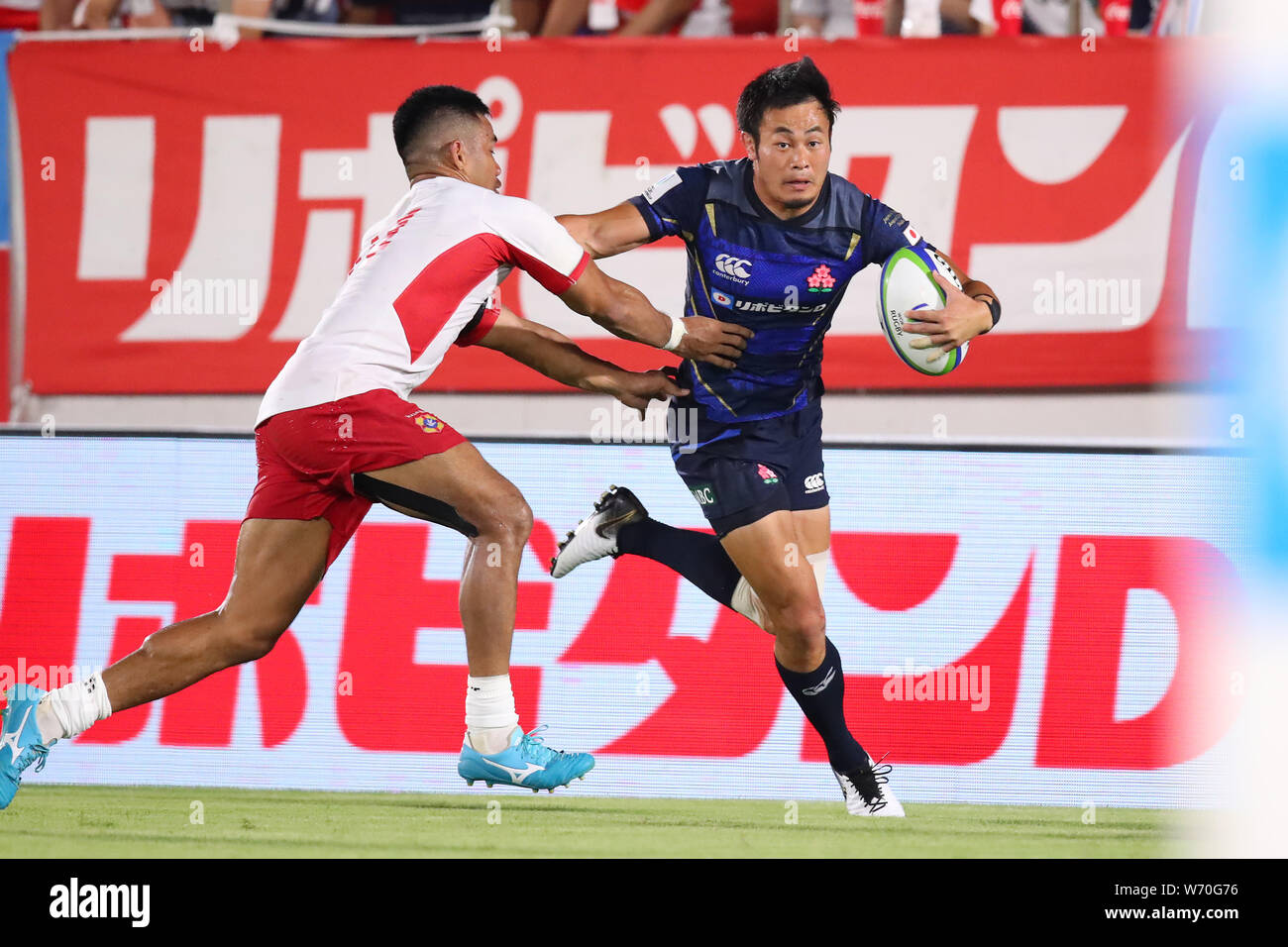 Hanazono Rugby Stadium, Osaka, Japan. 3rd Aug, 2019. Kenki Fukuoka (JPN ...
