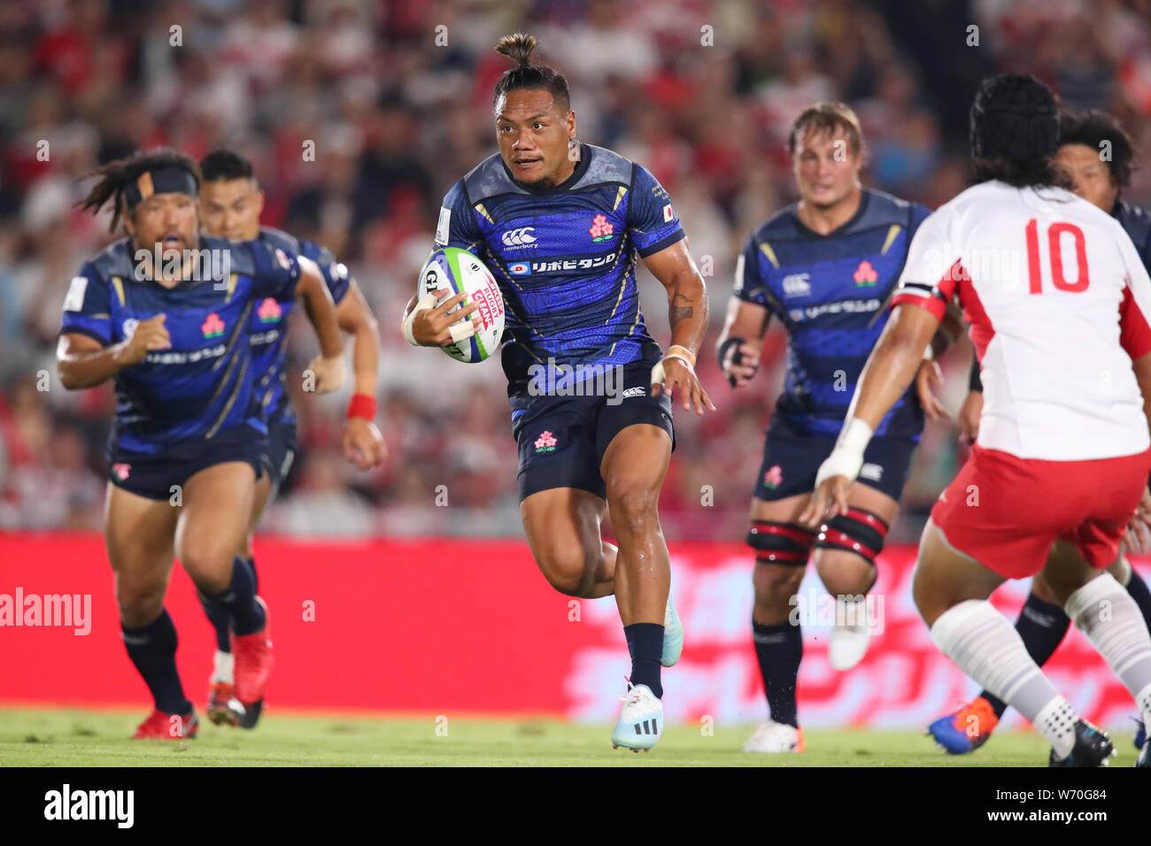 Hanazono Rugby Stadium, Osaka, Japan. 3rd Aug, 2019. Lomano Lava Lemeki ...
