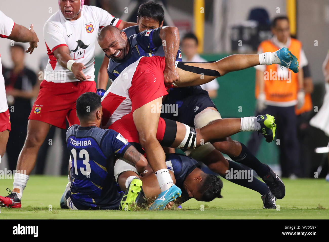 Hanazono Rugby Stadium, Osaka, Japan. 3rd Aug, 2019. Michael Leitch ...