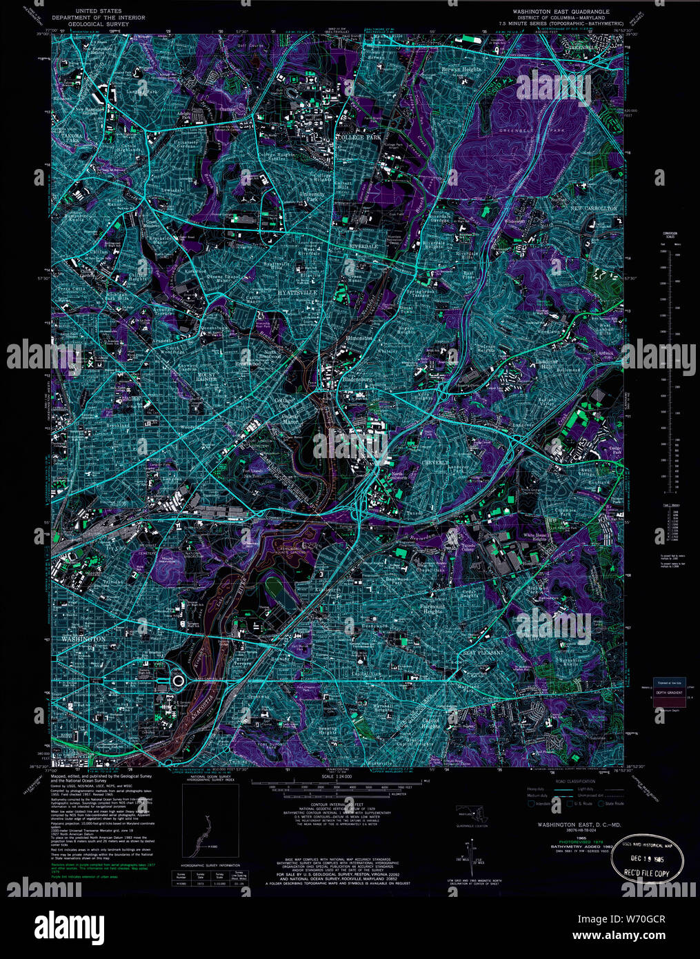 USGS Topo Map District of Columbia DC Washington East 256982 1965 24000 ...