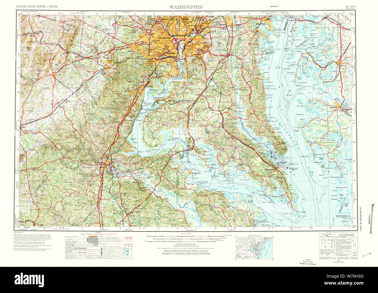 District of columbia historical map hi-res stock photography and images ...