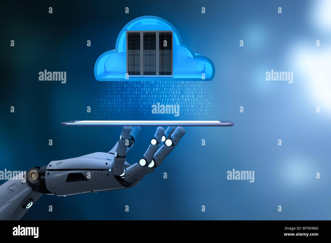 Cloud computing technology with 3d rendering server with cloud Stock ...