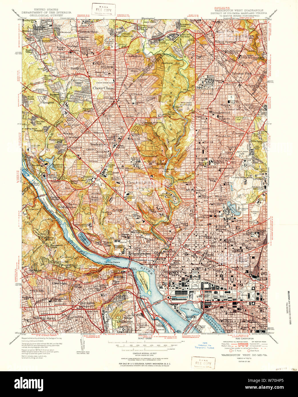 District of columbia historical map hi-res stock photography and images ...
