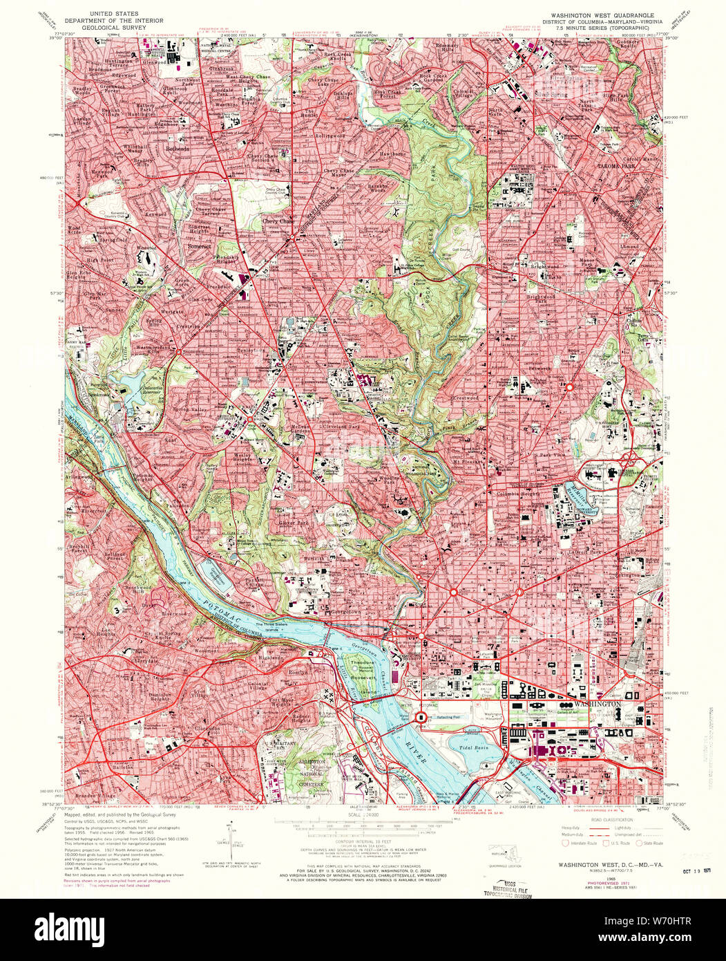 District of columbia historical map hi-res stock photography and images ...