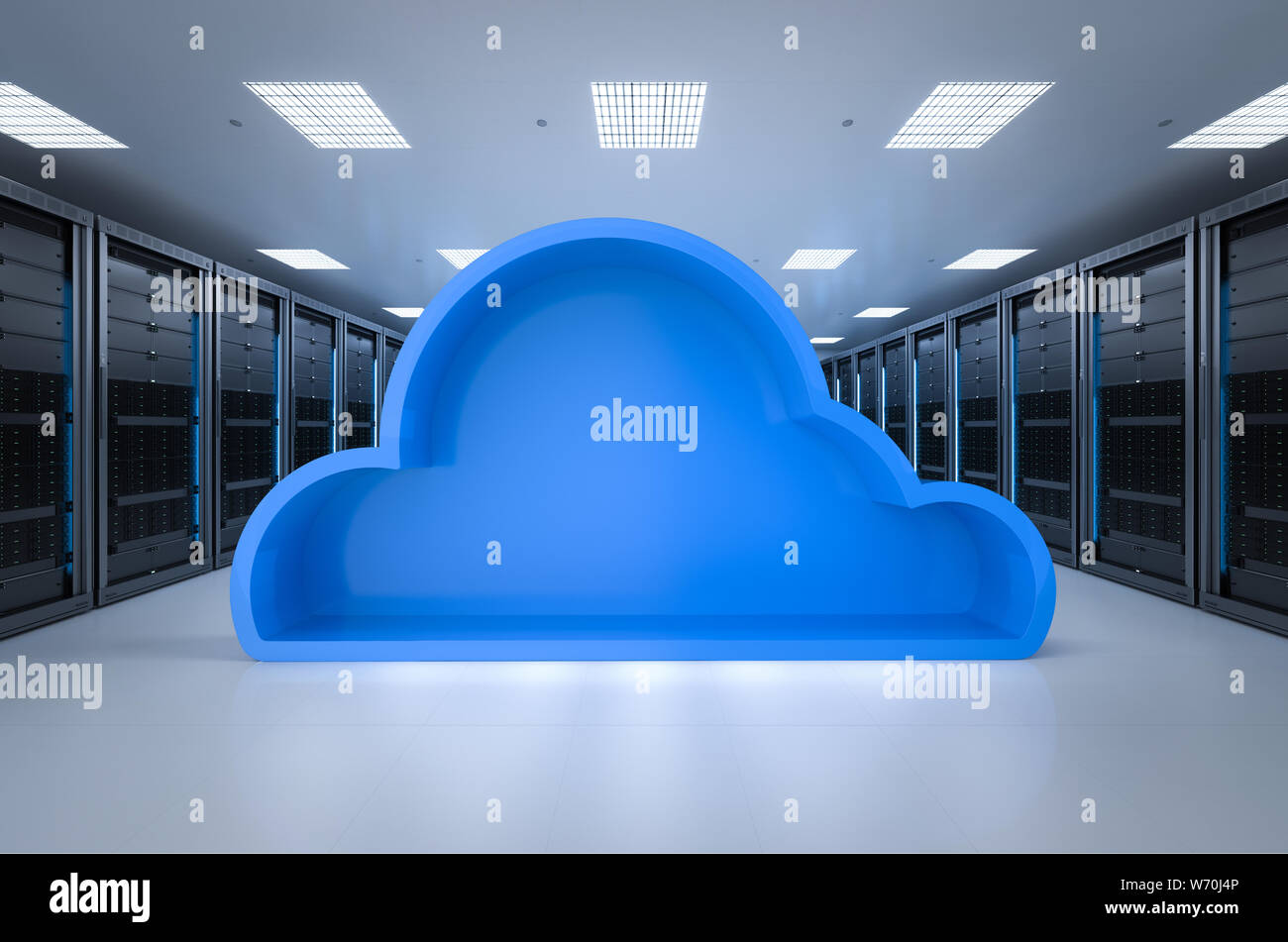 Cloud computing technology with 3d rendering server with cloud Stock ...