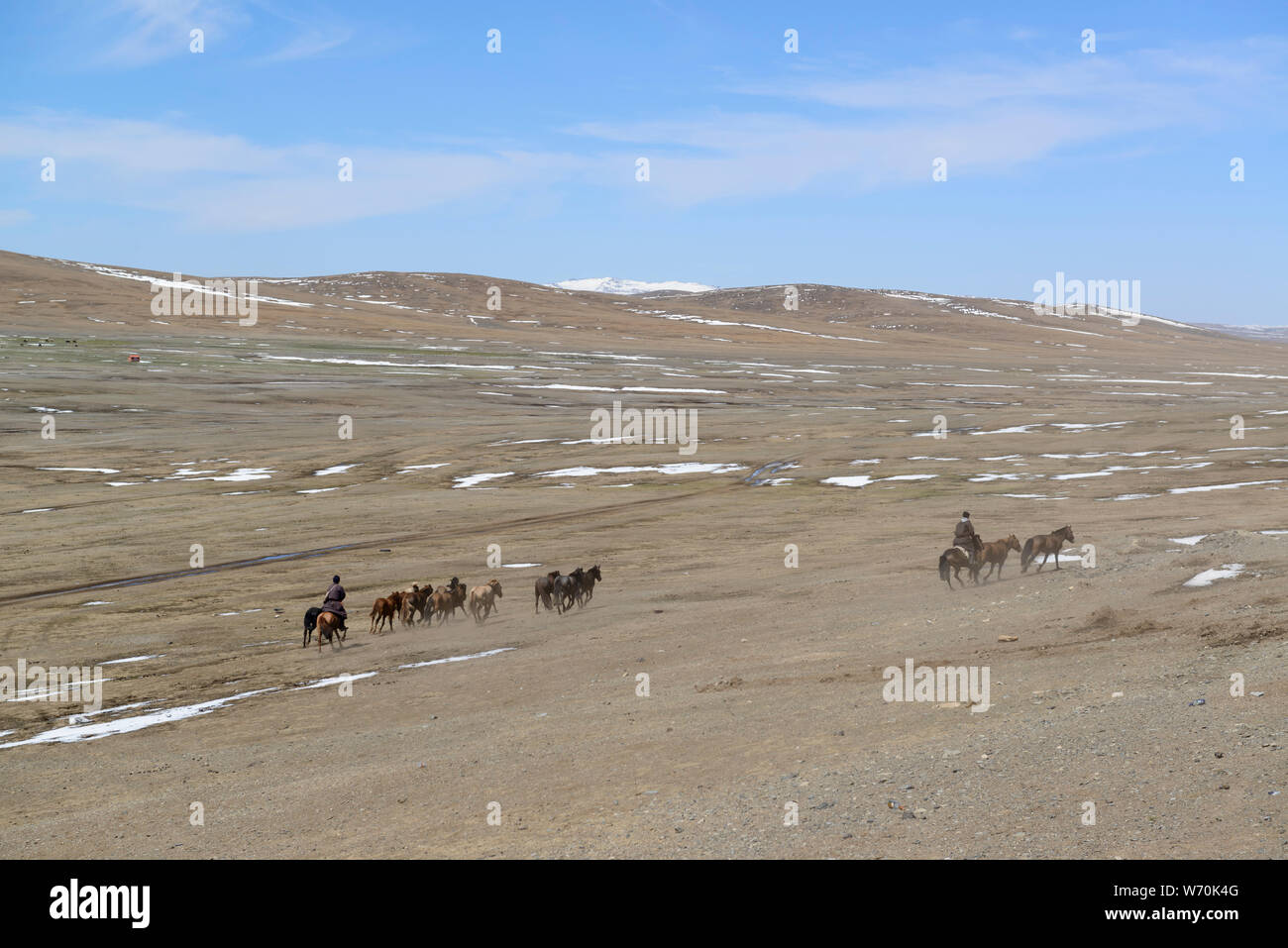 Mongolian steppe snow hi-res stock photography and images - Alamy