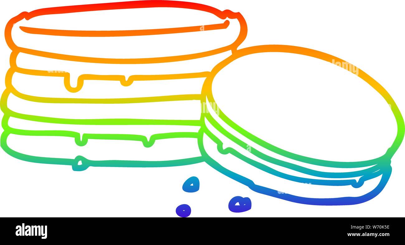 rainbow gradient line drawing of a biscuit Stock Vector Image & Art - Alamy