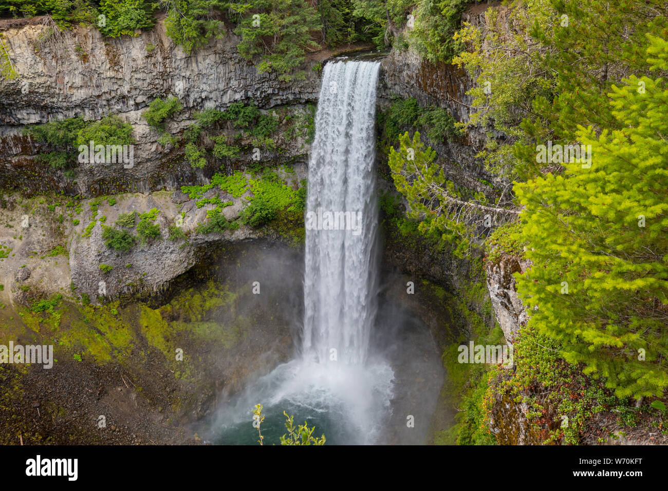 Beautiful Waterfall in Canadian mountains Stock Photo - Alamy