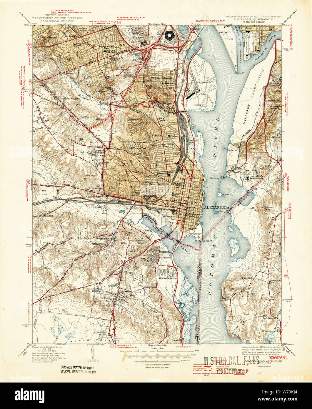 Map of alexandria virginia hi-res stock photography and images - Alamy
