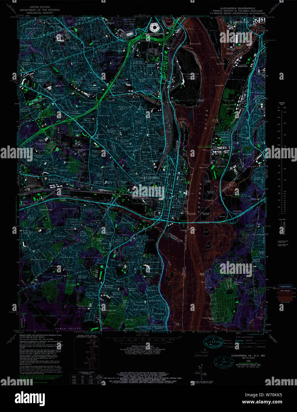 Map Of Alexandria Virginia High Resolution Stock Photography and Images ...