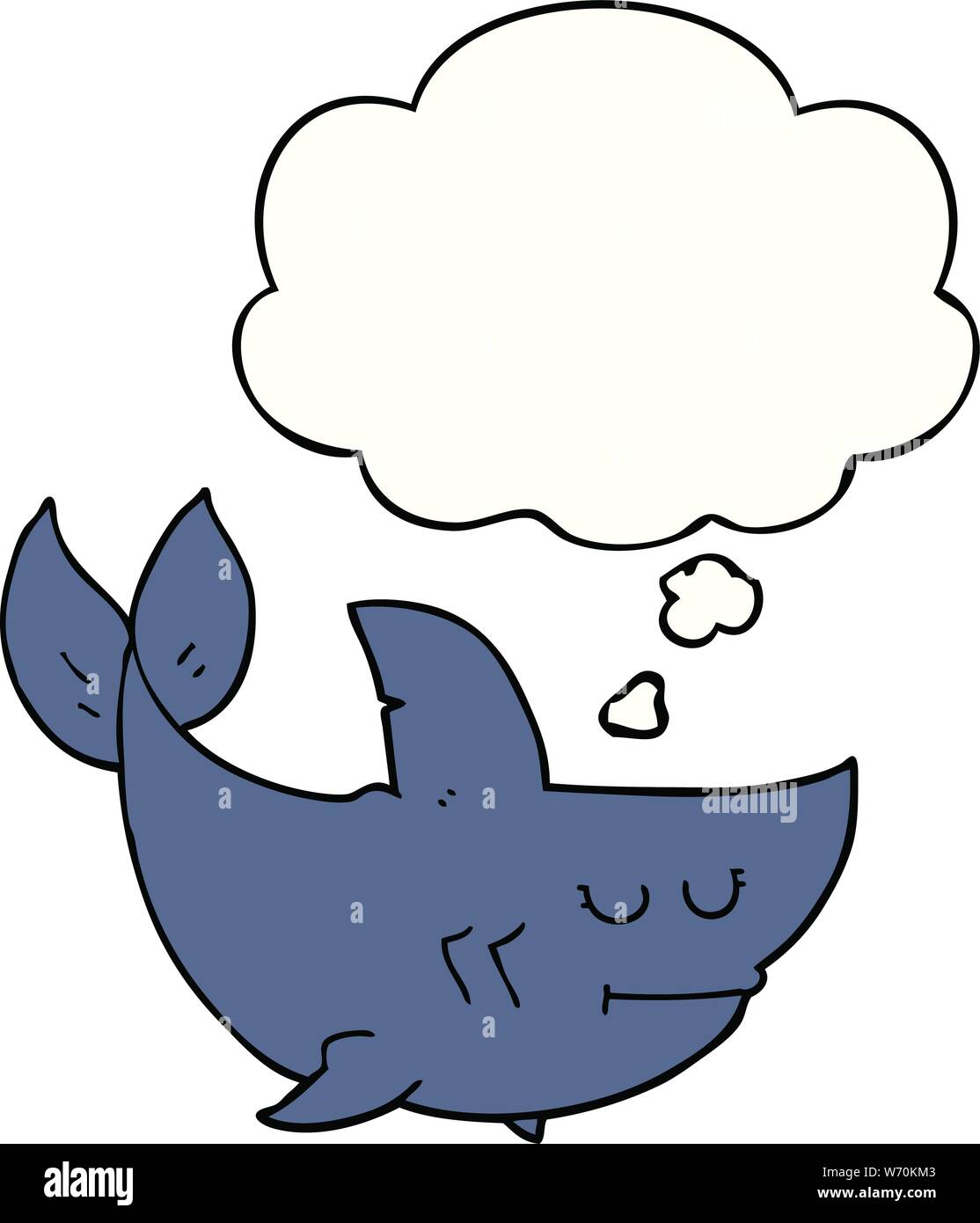 cartoon shark with thought bubble Stock Vector Image & Art - Alamy