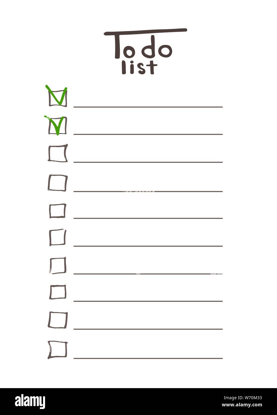 To do list. Doodle sketching design. Vector illustration. Empty notepad ...