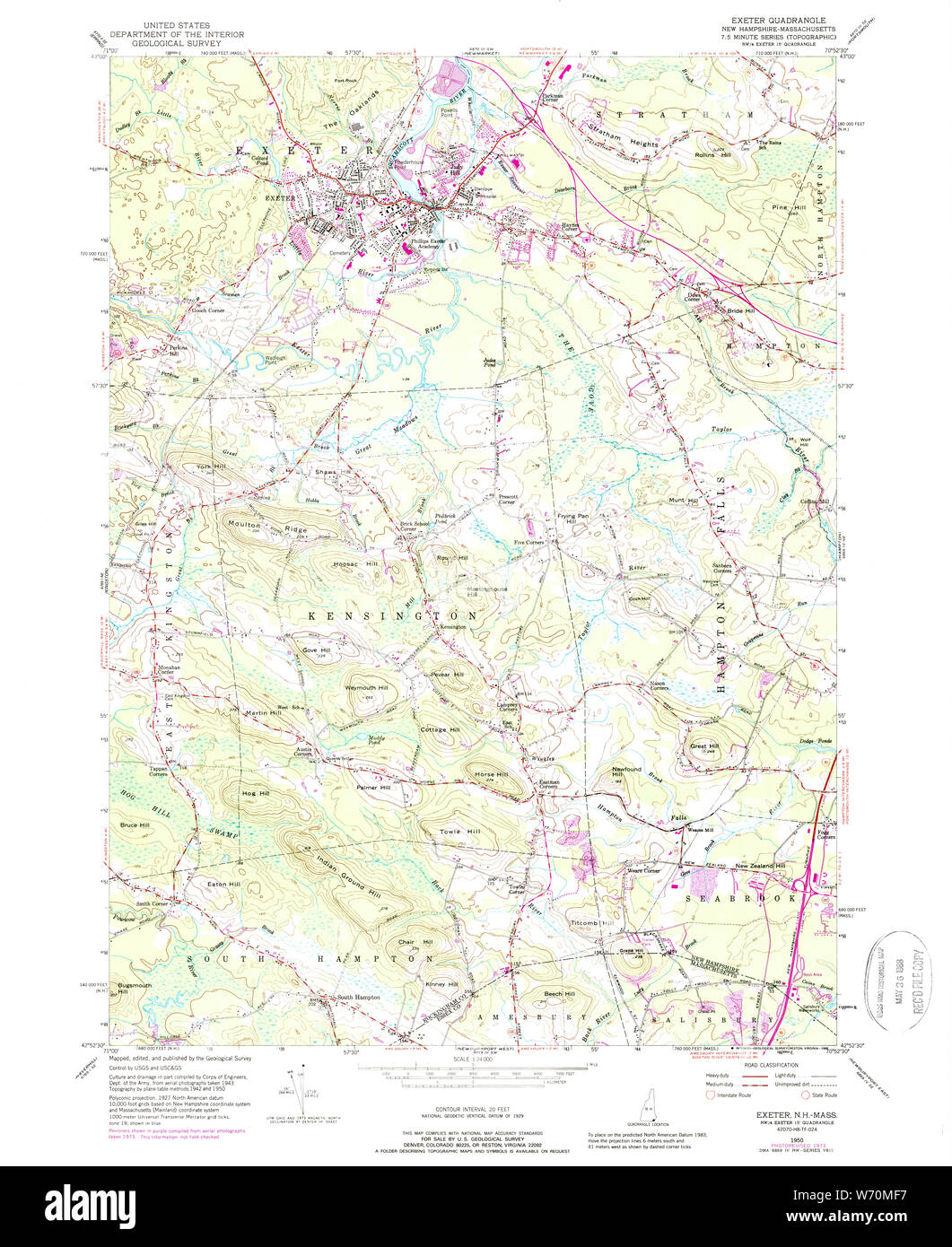 Map of exeter Cut Out Stock Images & Pictures - Alamy