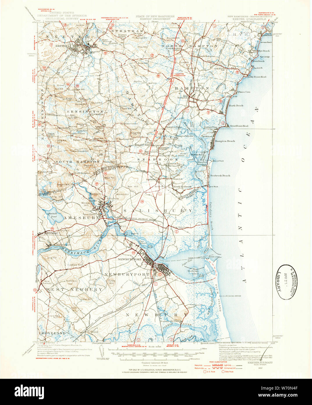Map of exeter new hampshire hi-res stock photography and images - Alamy