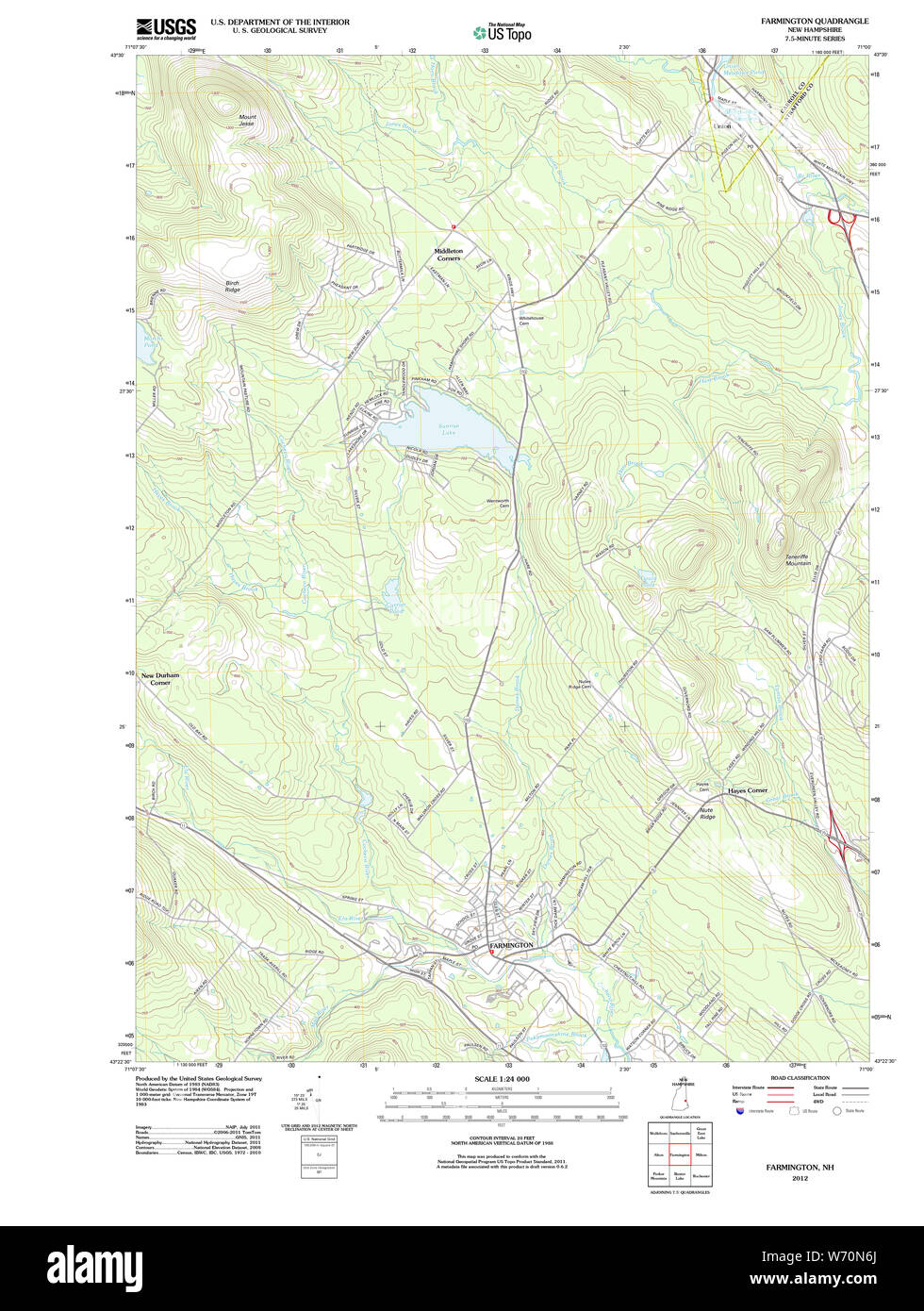 Farmington new hampshire map Cut Out Stock Images & Pictures - Alamy
