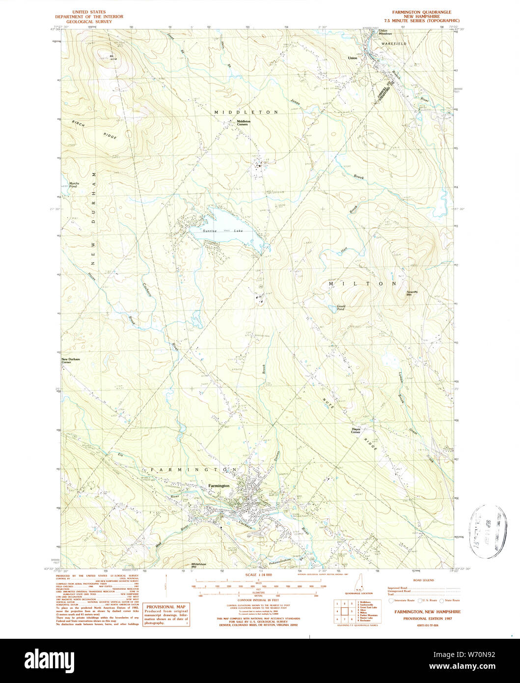 Farmington new hampshire map Cut Out Stock Images & Pictures - Alamy
