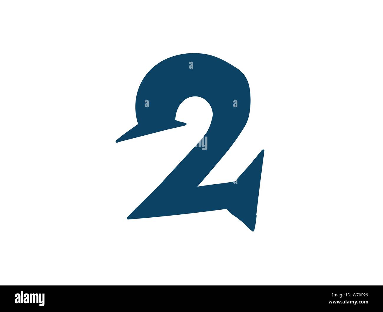 Digit number 2. Vector. Logo for the company. Icon for the site ...