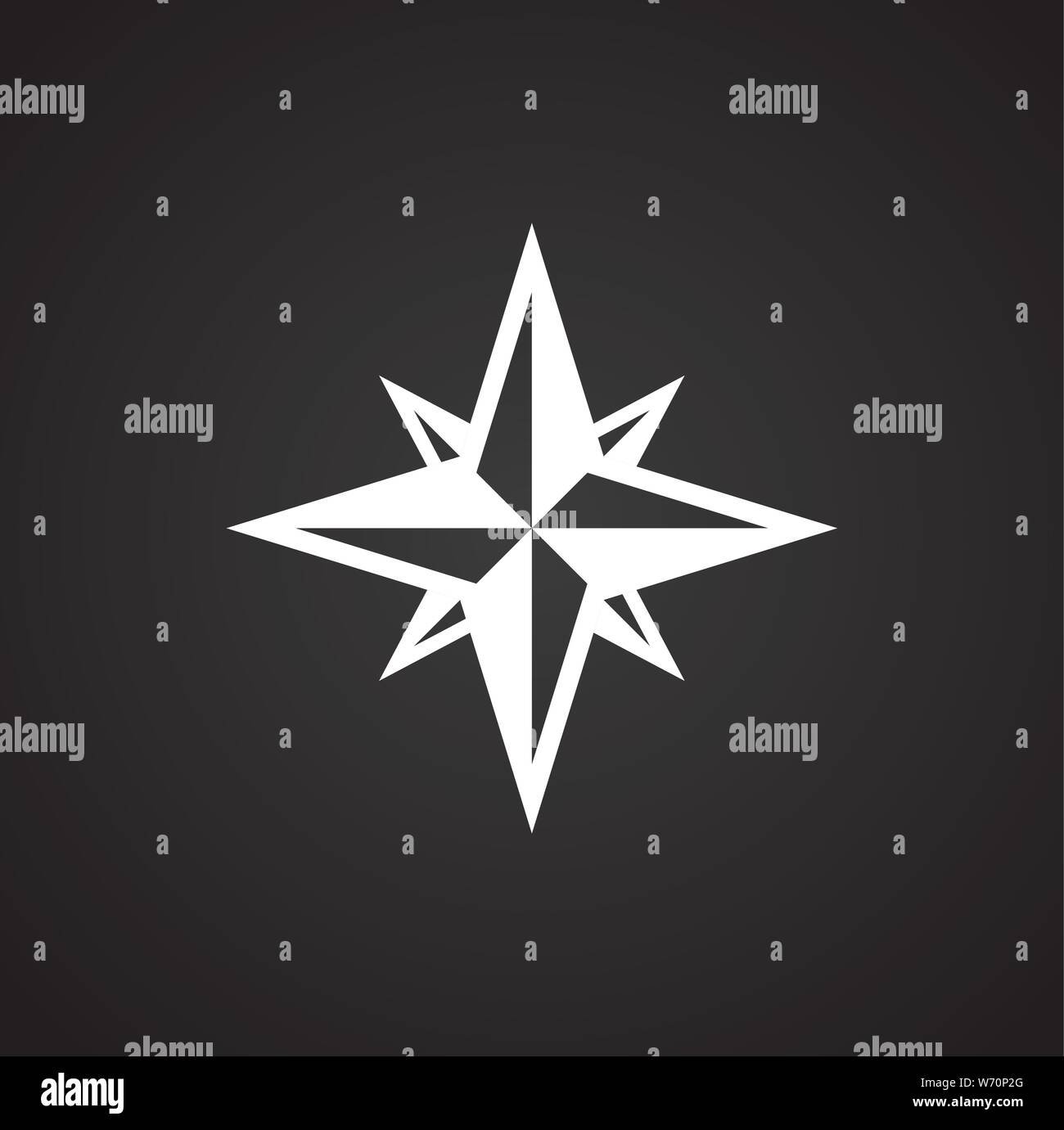 Windrose icon on background for graphic and web design. Simple ...