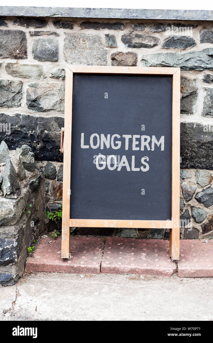 Handwriting text writing Longterm Goals. Conceptual photo Strategic ...
