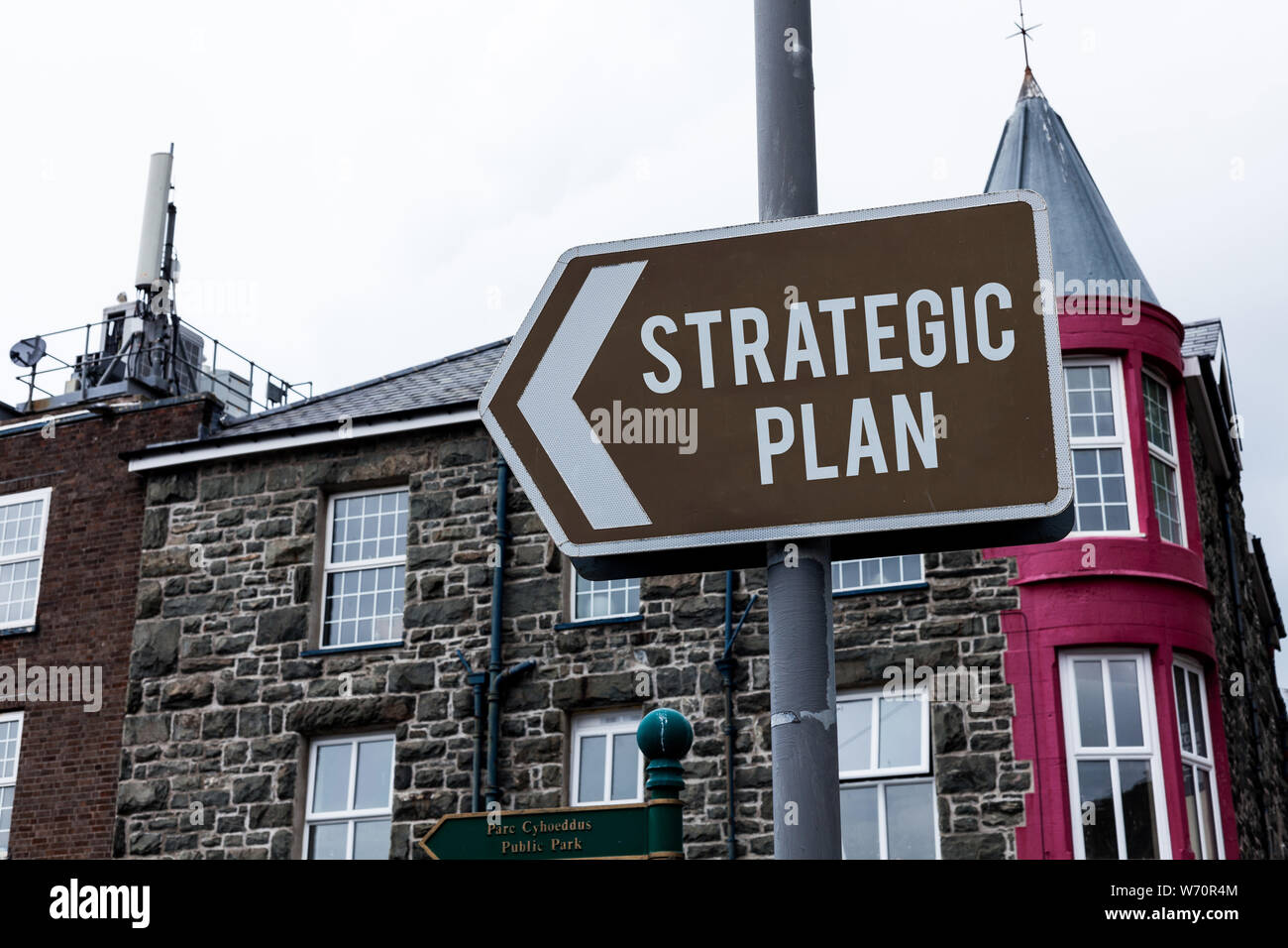 Text sign showing Strategic Plan. Business photo showcasing A process ...