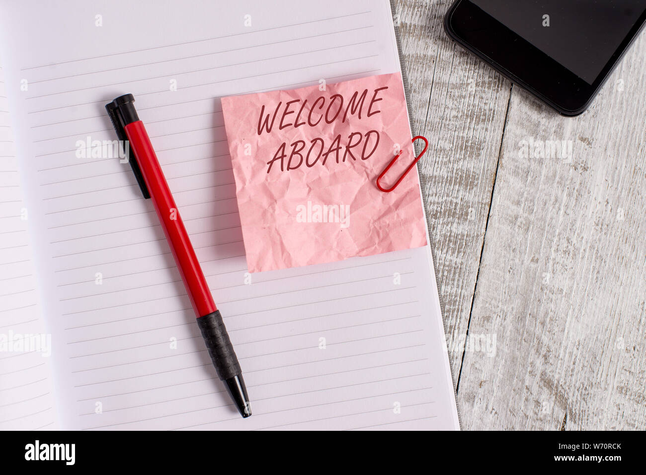 Conceptual hand writing showing Welcome Aboard. Concept meaning ...